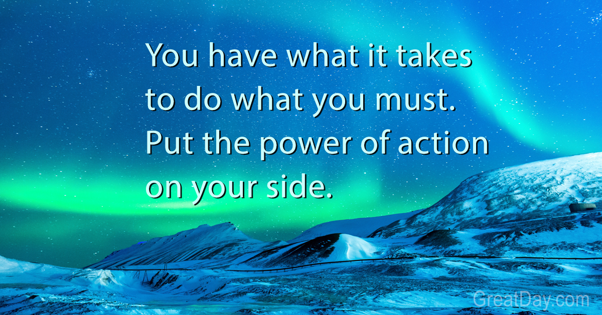 The Daily Motivator - Power of action
