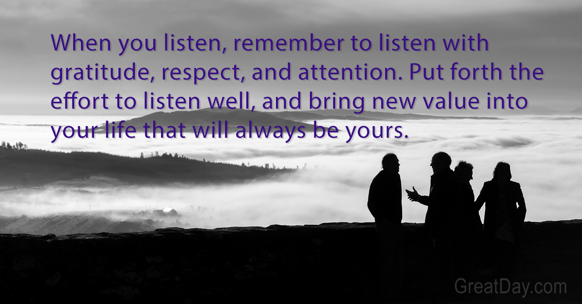 The Daily Motivator - Listen well