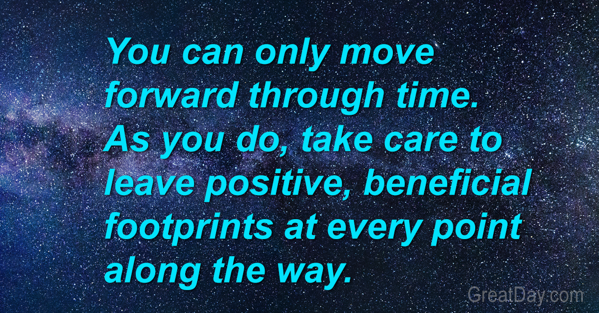 The Daily Motivator - Positive footprints