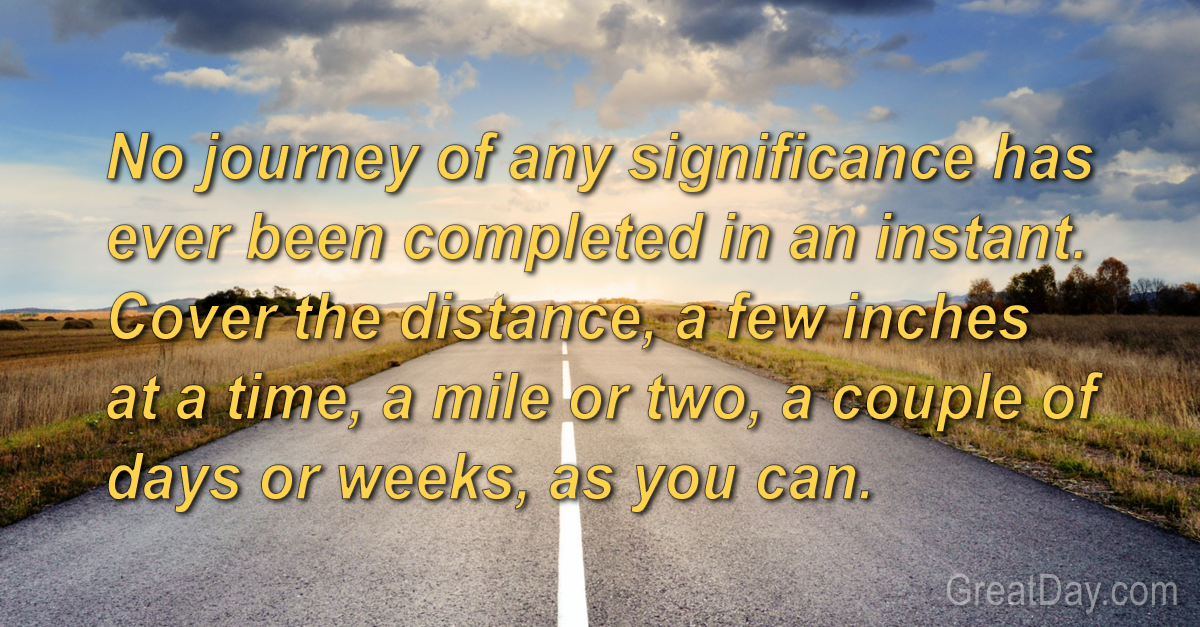 The Daily Motivator - Cover the distance