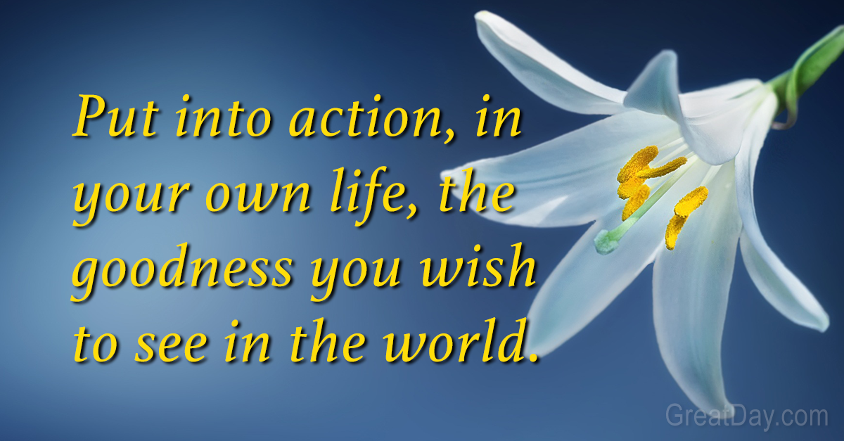 The Daily Motivator - Put goodness into action