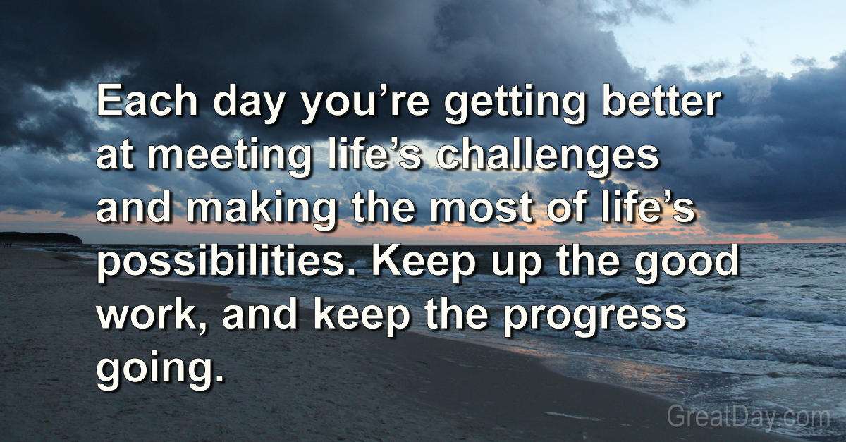 The Daily Motivator - Keep the progress going