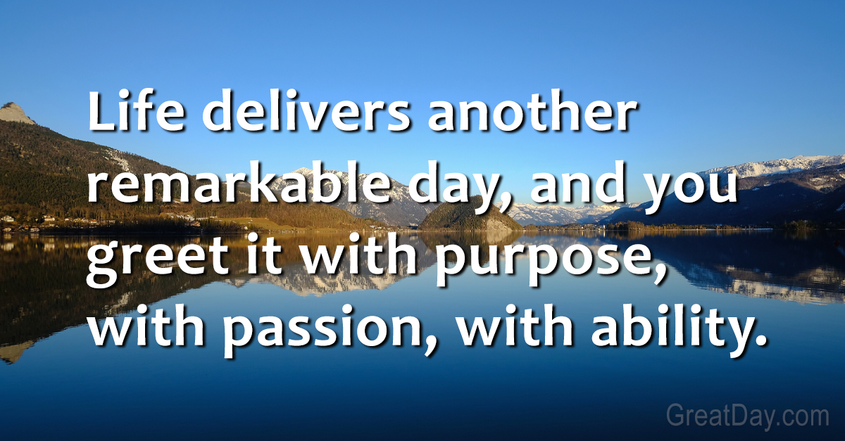 The Daily Motivator - Remarkable day