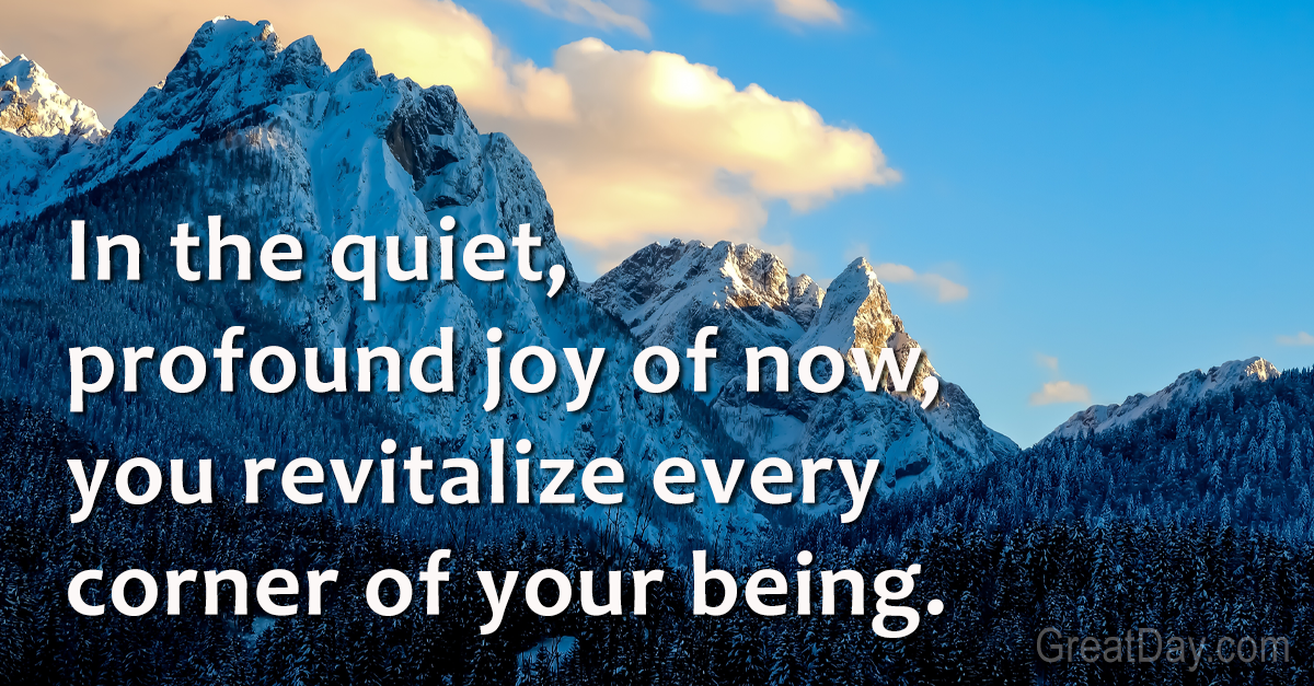 The Daily Motivator - Quiet joy
