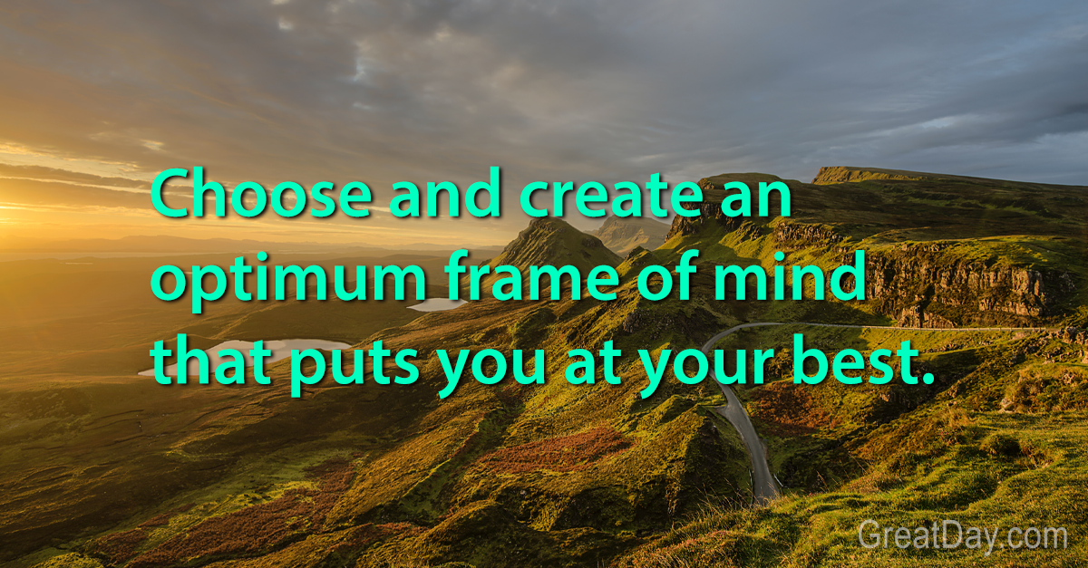 The Daily Motivator - Frame of mind