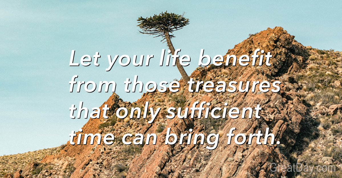 The Daily Motivator - Sufficient time