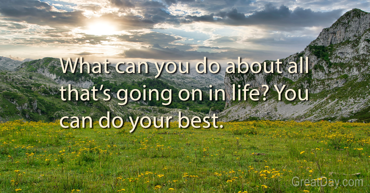 The Daily Motivator - You can do your best