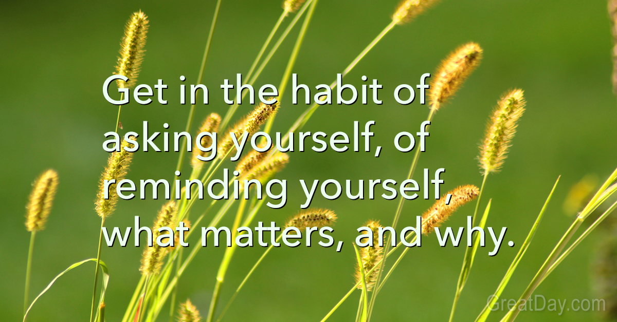 The Daily Motivator - What matters and why?