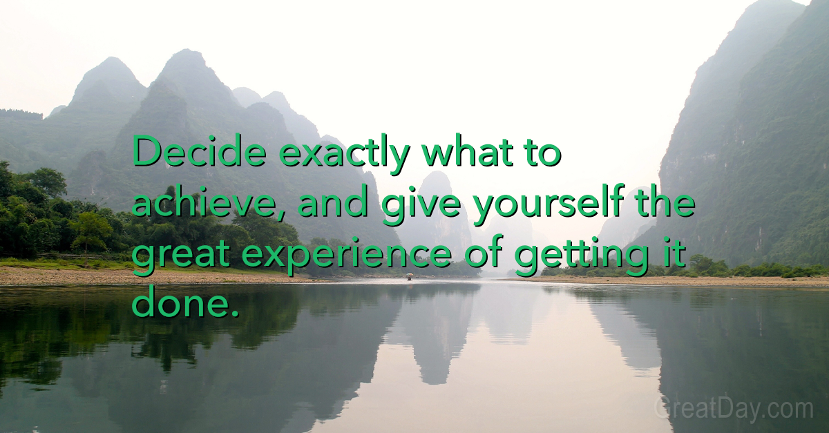 The Daily Motivator - Decide exactly