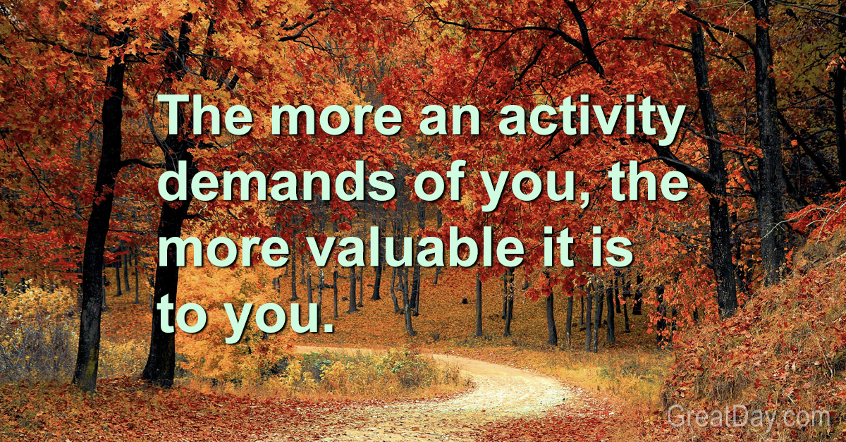The Daily Motivator - Demanding activities