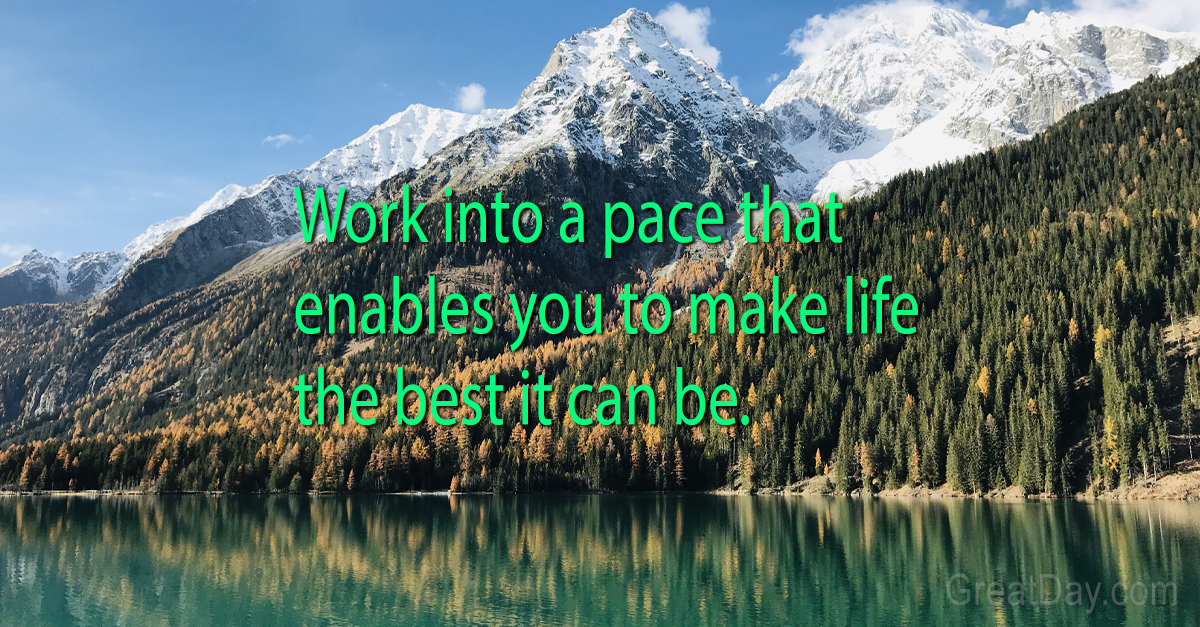 The Daily Motivator - Pace yourself