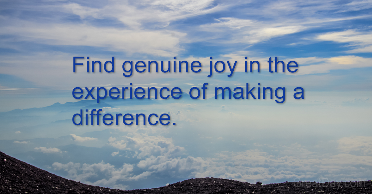 The Daily Motivator - For goodness sake